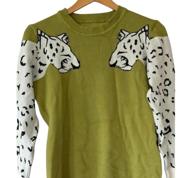 Source Unknown | Sweaters | Funky Snow Leopard Sweater | Poshmark